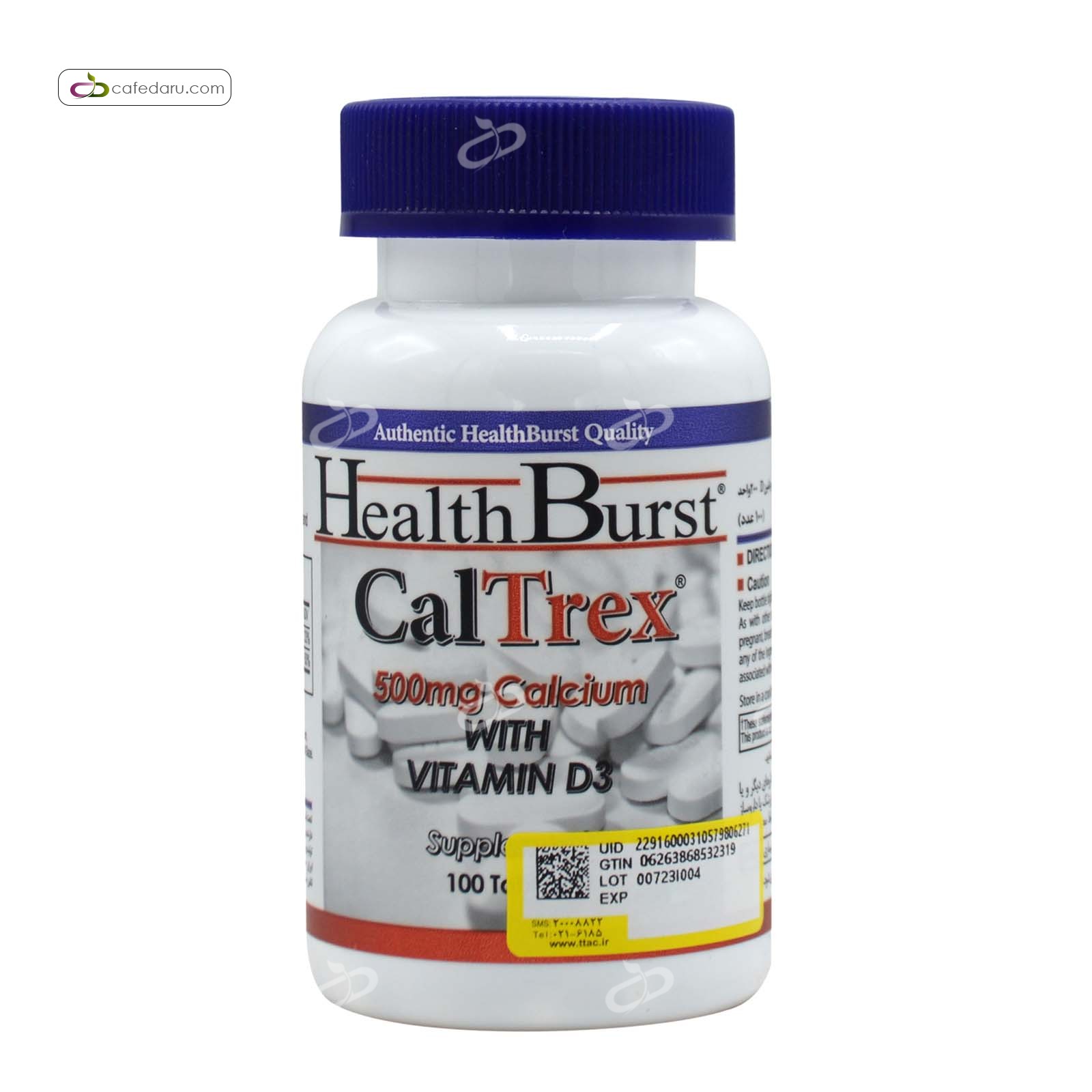 کلترکس (کلسیم + د3) هلث برست 100 قرص - کافه دارو- داروخانه آنلاین